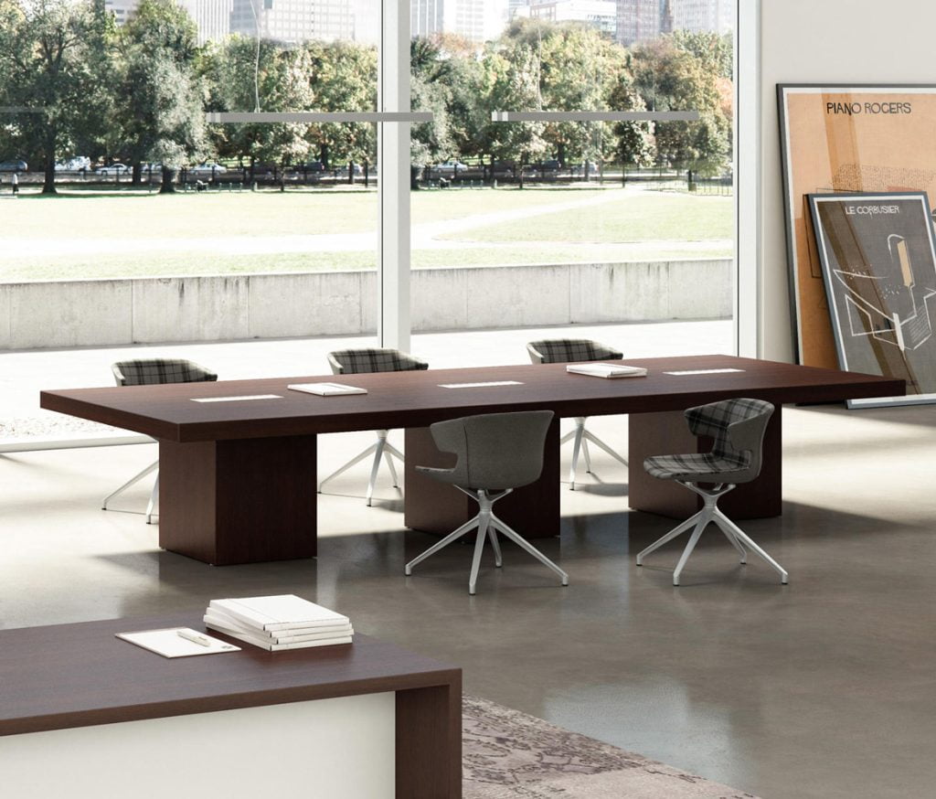 Modular wooden conference meeting table for offices in Dubai